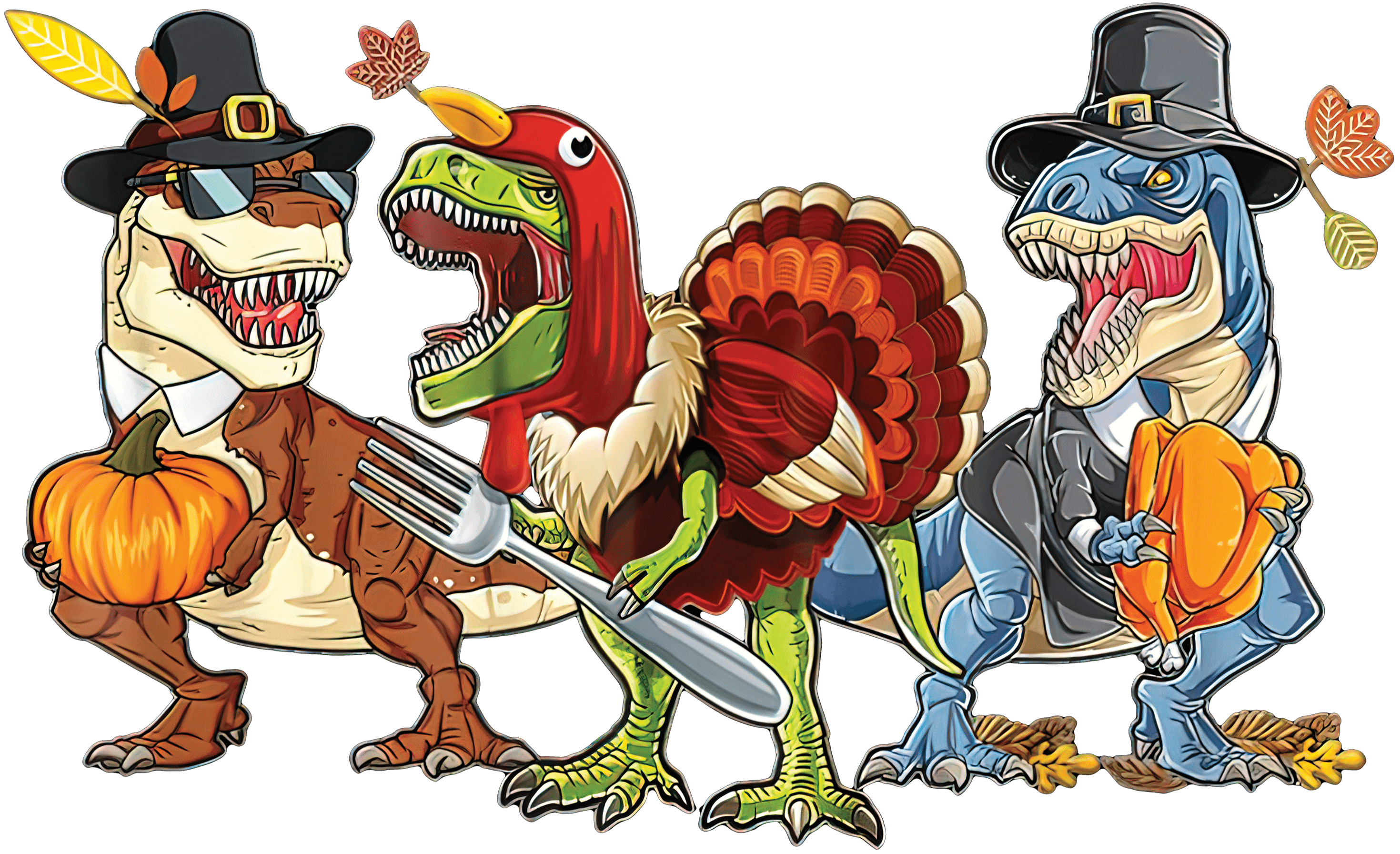 Thanksgiving Dino Design - DTF Ready To Press – Gatsby Print Shop